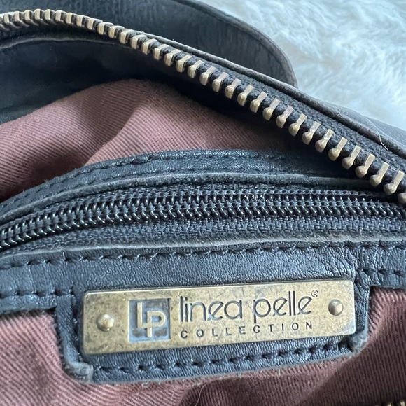 Linea Pelle | Bags | Linea Pelle Embossed Leather Purse With Boho Gold ...